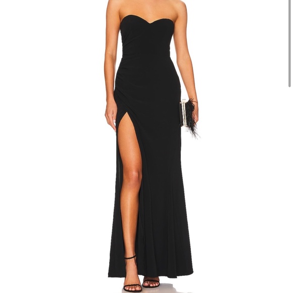 REVOLVE | Dresses | Revolve The Kim Gown In Black Long Gorgeous Dress ...